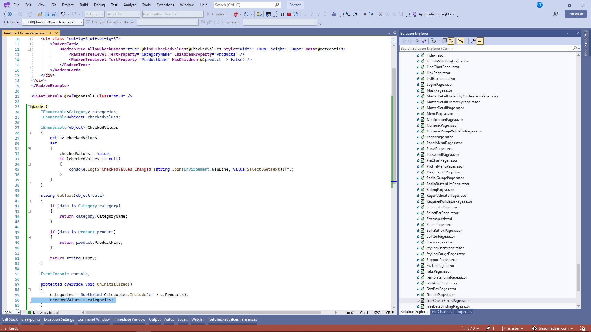 Treeview with checkboxes preload - Radzen.Blazor Components - Radzen