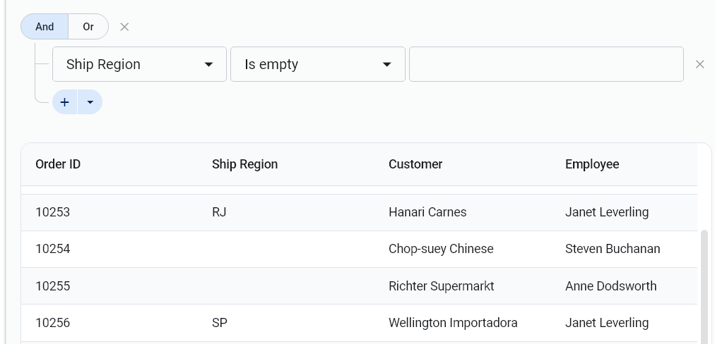 Datafilter Is Empty And Is Not Empty Not Updating Datagrid Radzen Blazor Components Radzen