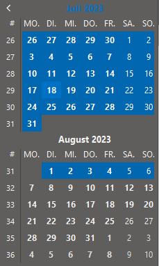 DatePicker Calendar Weeks - Radzen.Blazor Components - Radzen
