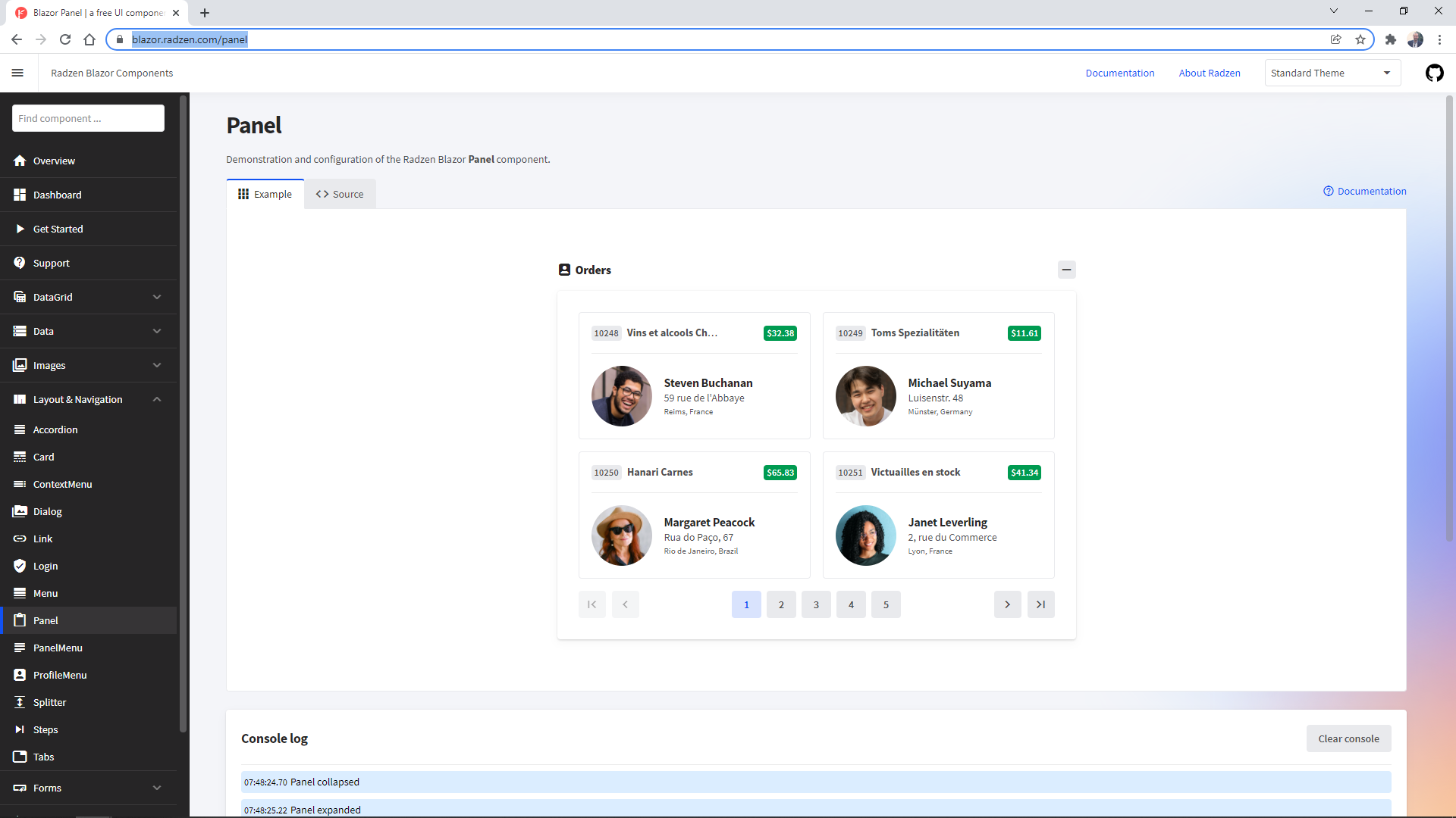 Radzen Panel is Centering HeaderTemplate - Radzen.Blazor Components - Radzen