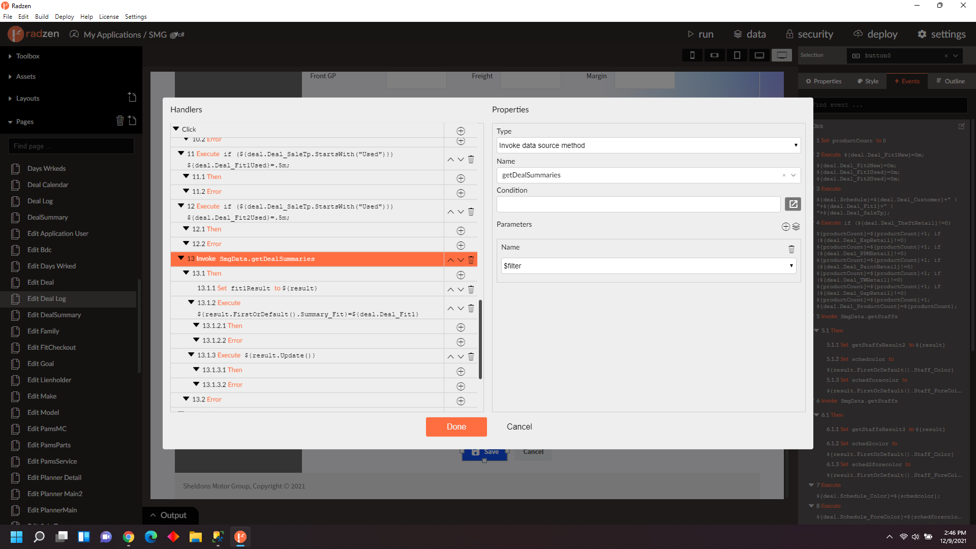 Update multiple tables in form submit - Blazor Server - Radzen