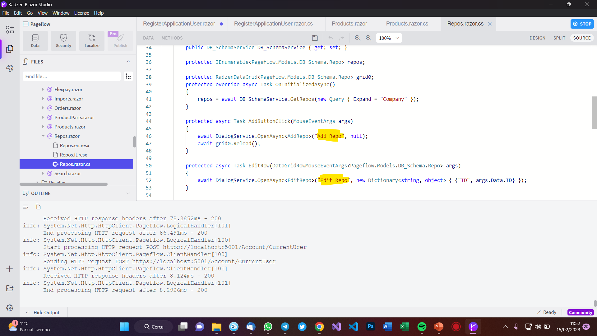 Localization In Code Behind Radzen Blazor Studio Radzen