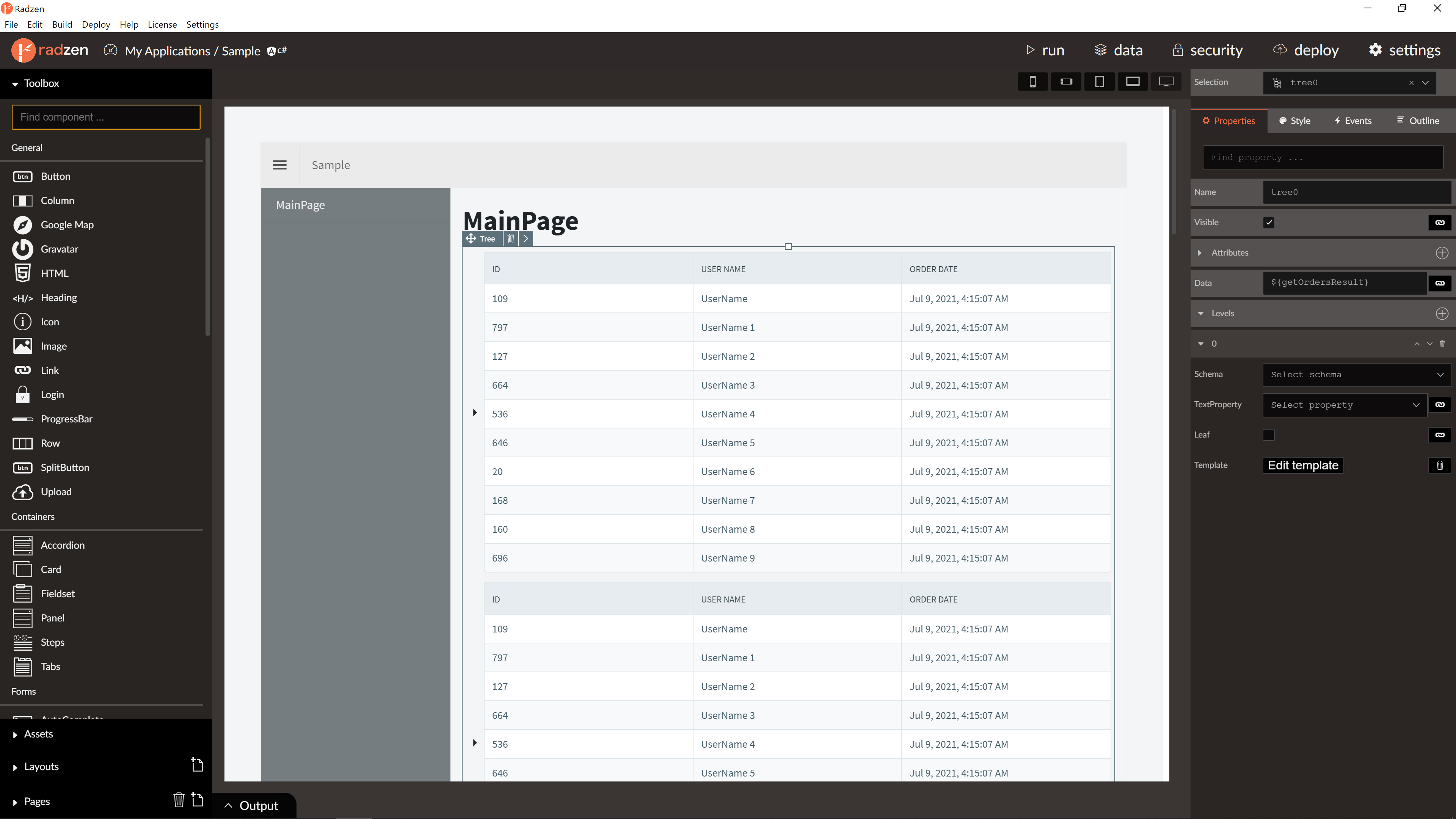 Angular Tree - Angular - Radzen