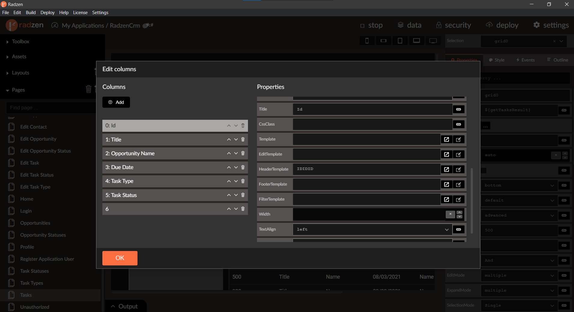 Duplicate columns with same property cannot display different titles - Blazor Server - Radzen