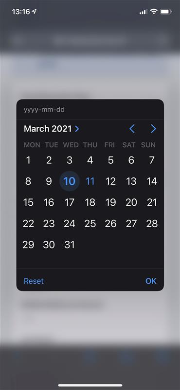 Datepicker On Ios Radzenblazor Components Radzen