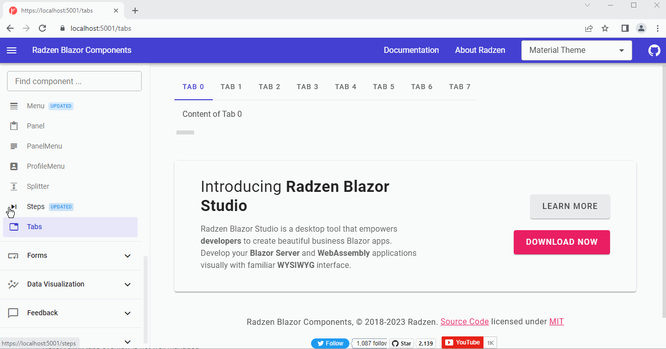 Tabs needs Improvment on Overflow/Scroll - Radzen.Blazor Components ... Tabs needs Improvment on Overflow/Scroll - Radzen.Blazor Components ...