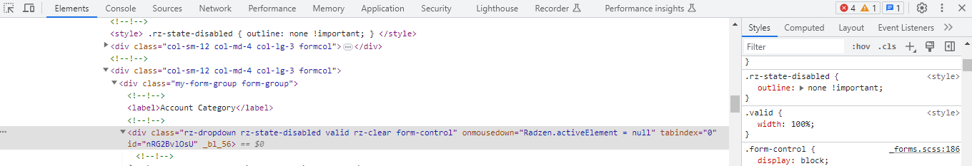 How can I remove disabled dropdown rounded colour? - Radzen.Blazor Components - Radzen