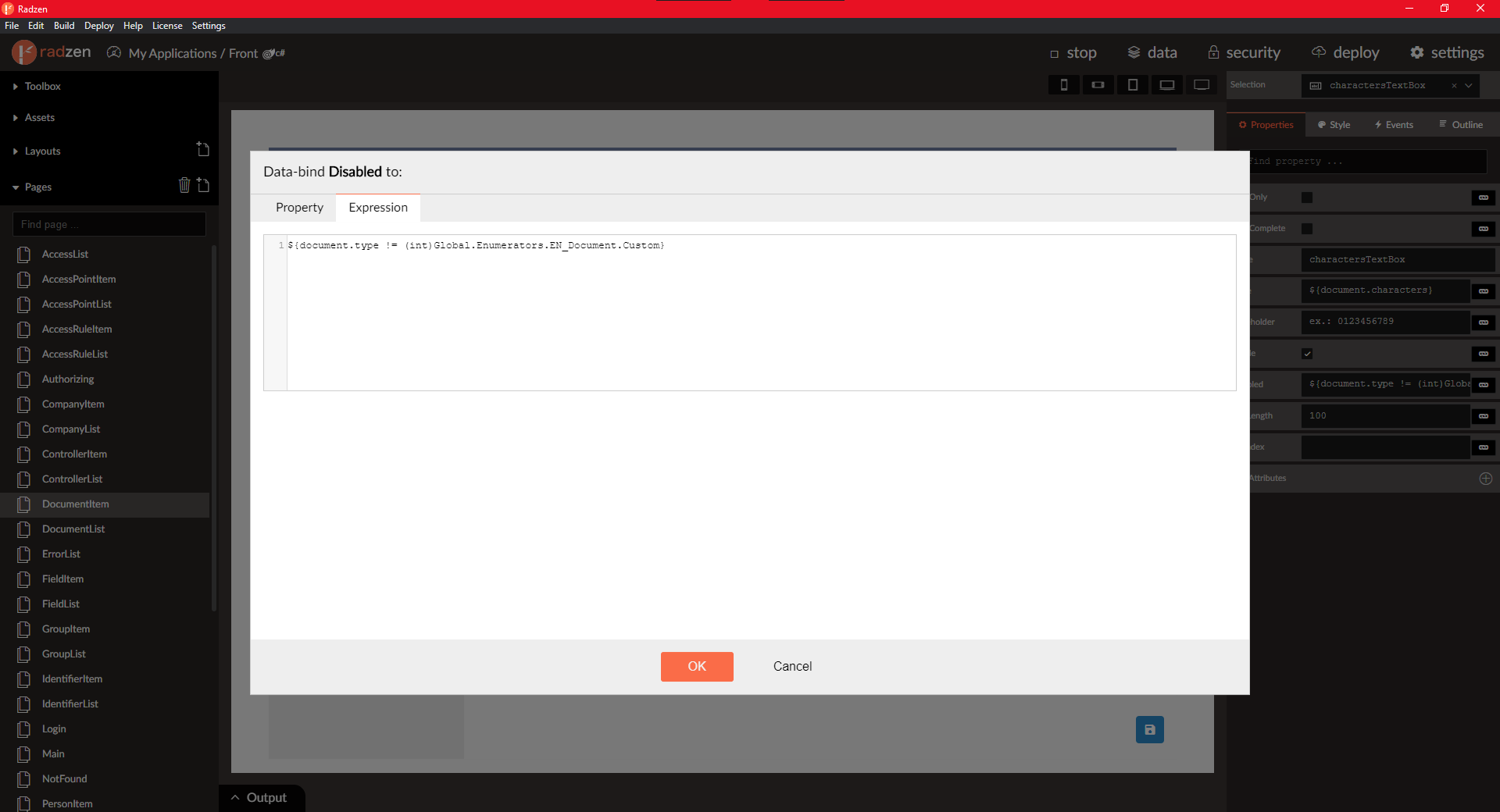 Some more Designer errors - Blazor Server - Radzen