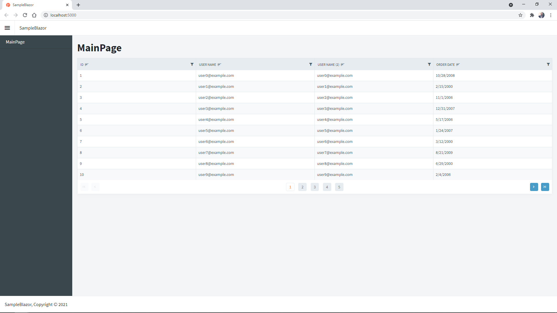 Duplicate columns with same property cannot display different titles - Blazor Server - Radzen