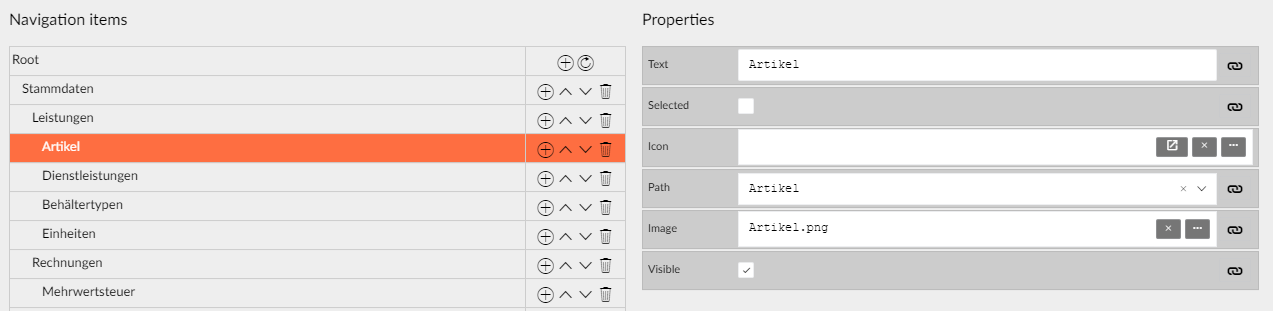 Main menu image - Blazor Server - Radzen