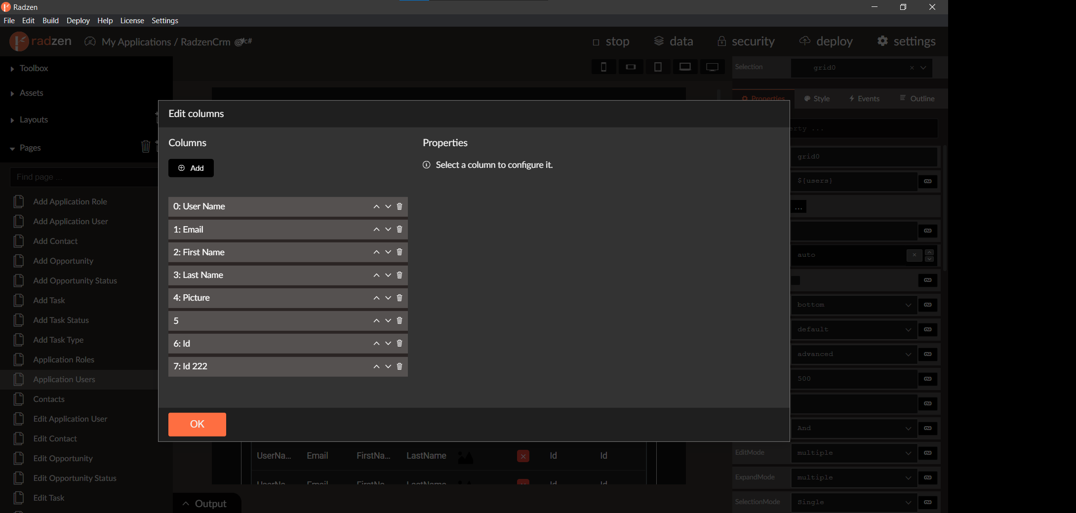 Duplicate columns with same property cannot display different titles - Blazor Server - Radzen