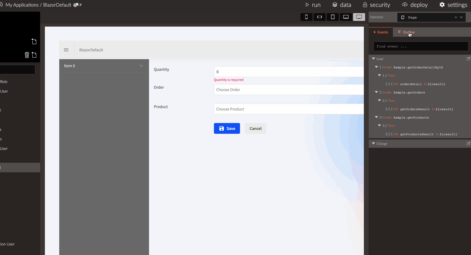 How can I move in the IDE in the outline a row to another position ...