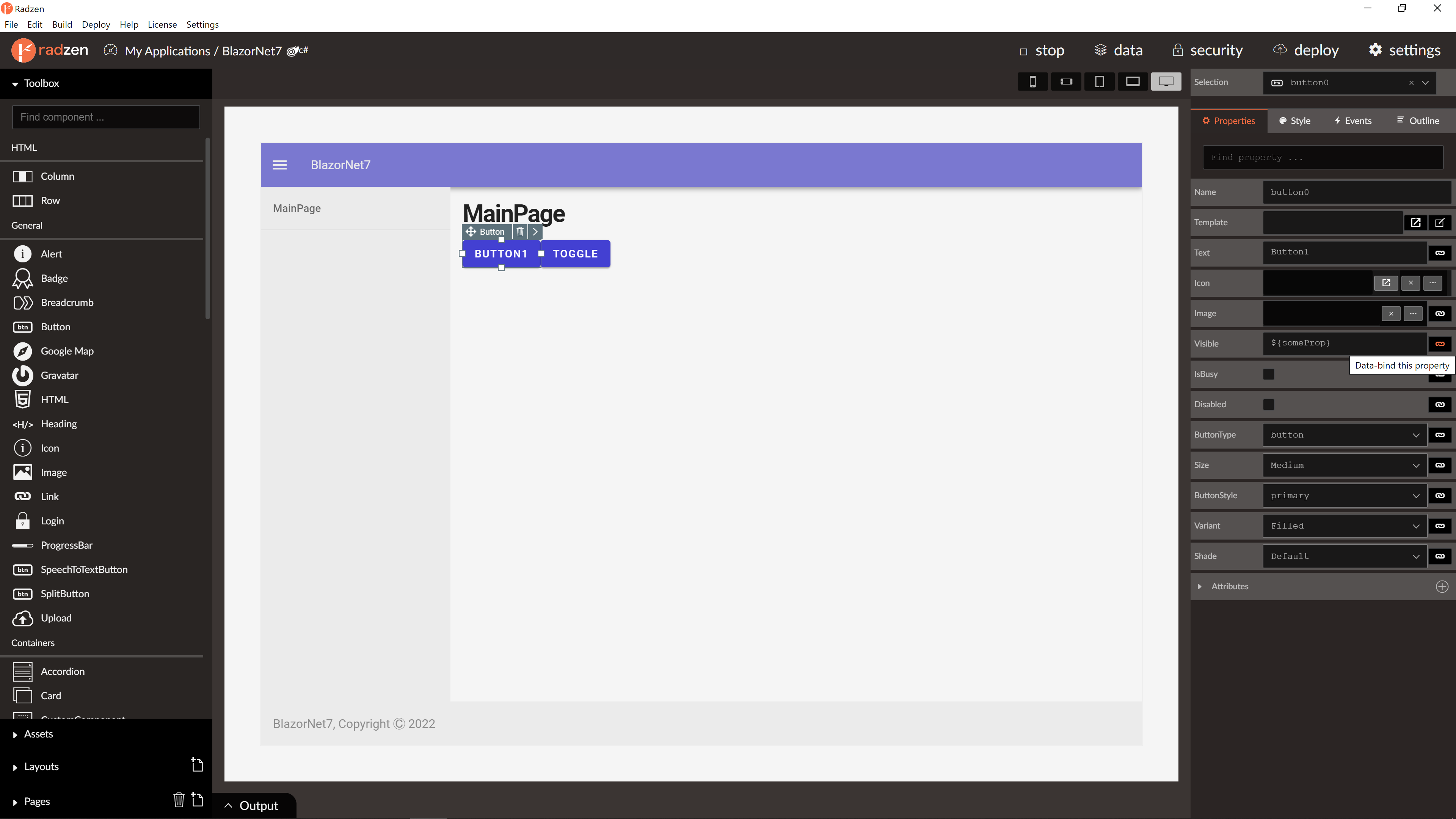 Tooltip not displayed - Blazor Server - Radzen