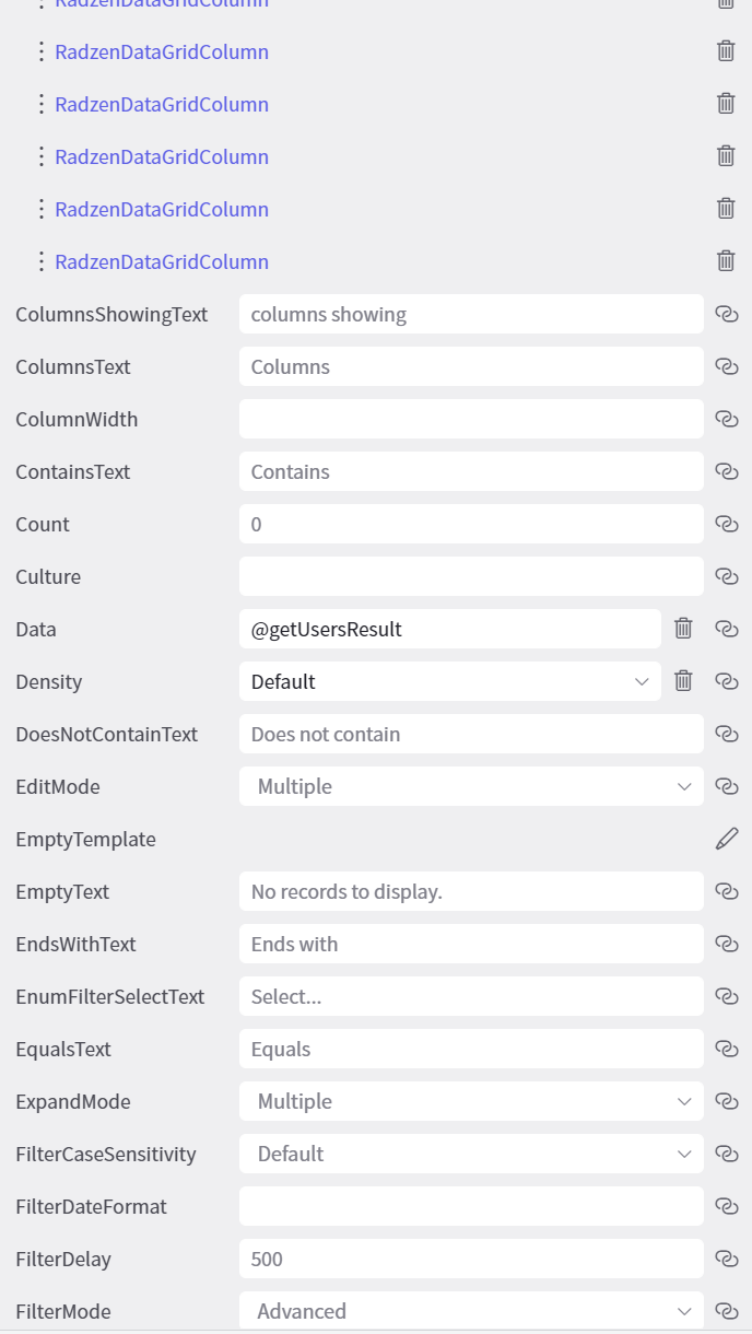 Datagrid PagerHorizontalAlign - Radzen.Blazor Components - Radzen