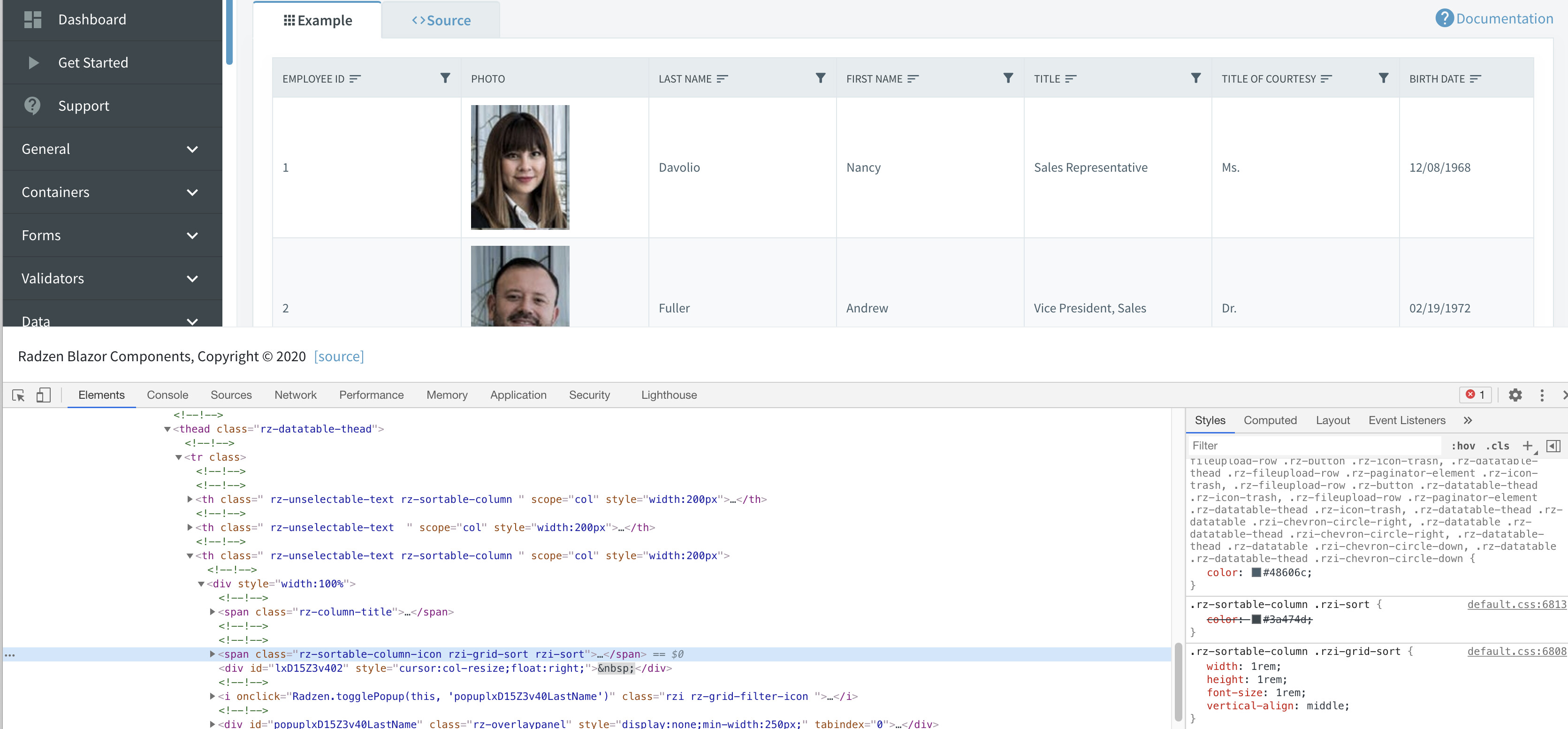 Radzen DataGrid HeaderTemplate - Blazor Server - Radzen Radzen DataGrid HeaderTemplate - Blazor Server - Radzen