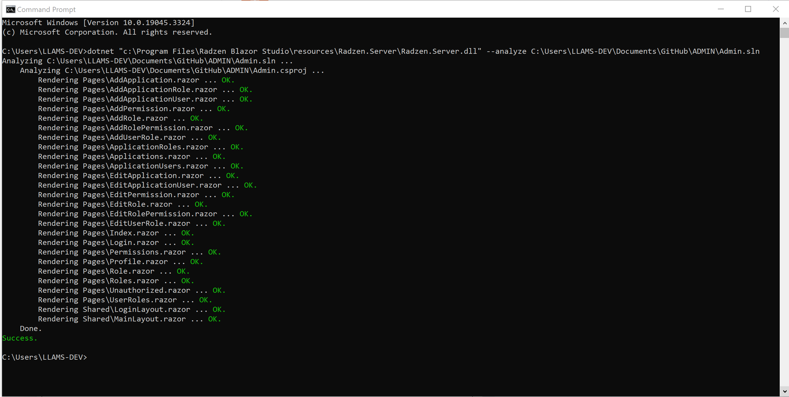 Application does not build but App starts after "Run" - Radzen Blazor Studio - Radzen