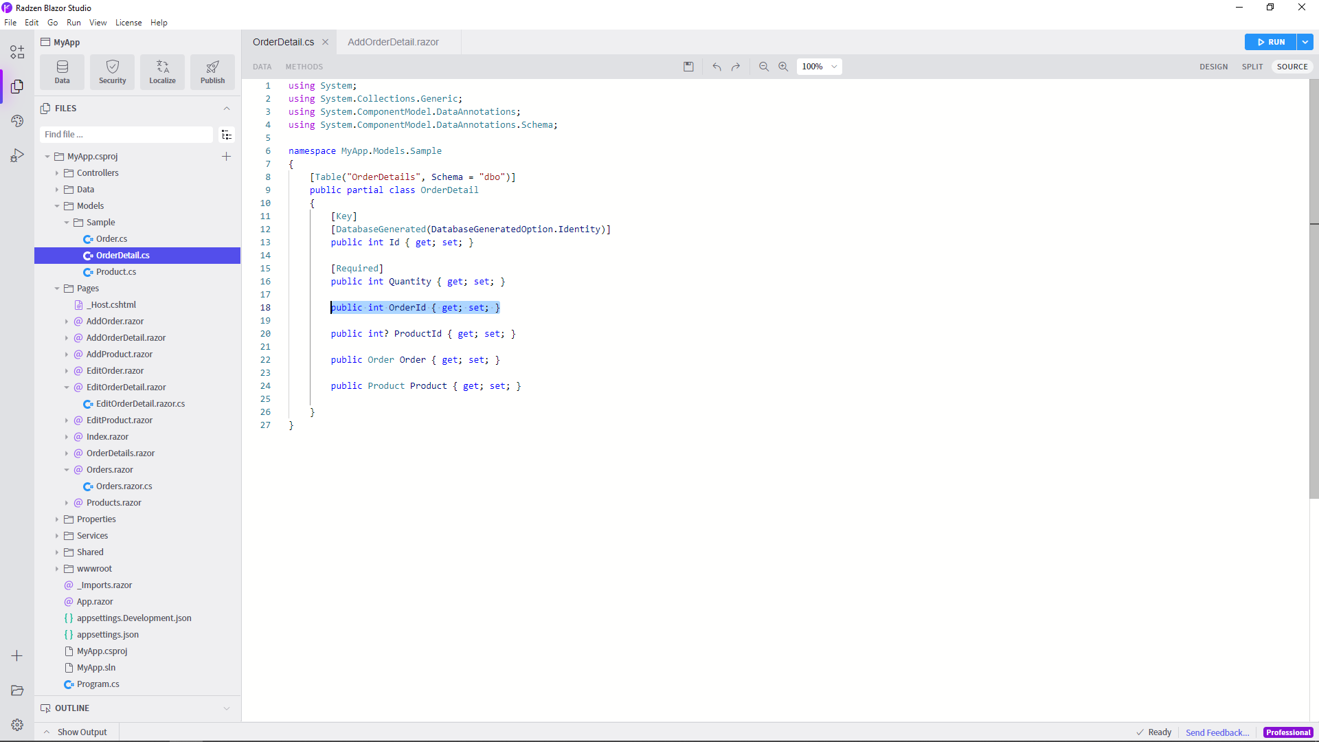 Dropdown nullable - Radzen Blazor Studio - Radzen