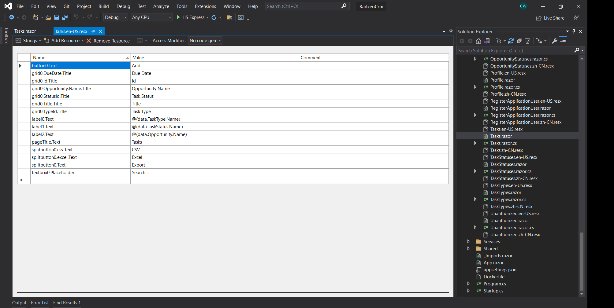 Duplicate columns with same property cannot display different titles - Blazor Server - Radzen