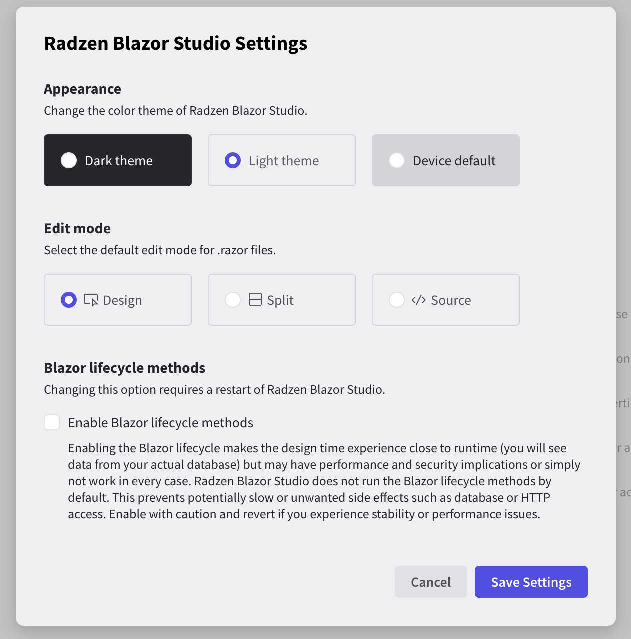 Option to always open files in SPLIT View - Radzen Blazor Studio - Radzen