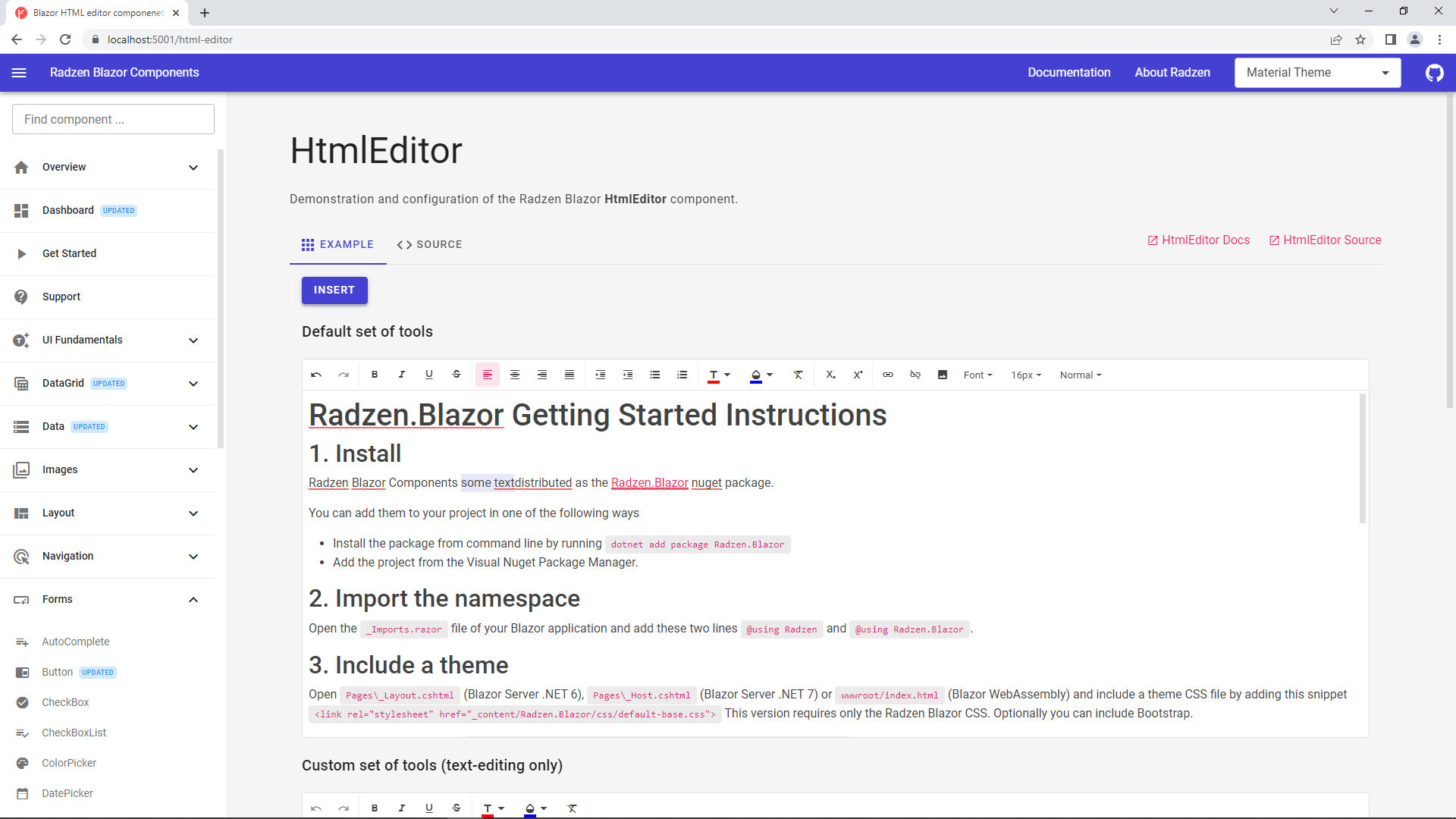 Insert text programmatically into RadzenHtmlEditor - Radzen.Blazor ... Insert text programmatically into RadzenHtmlEditor - Radzen.Blazor ...