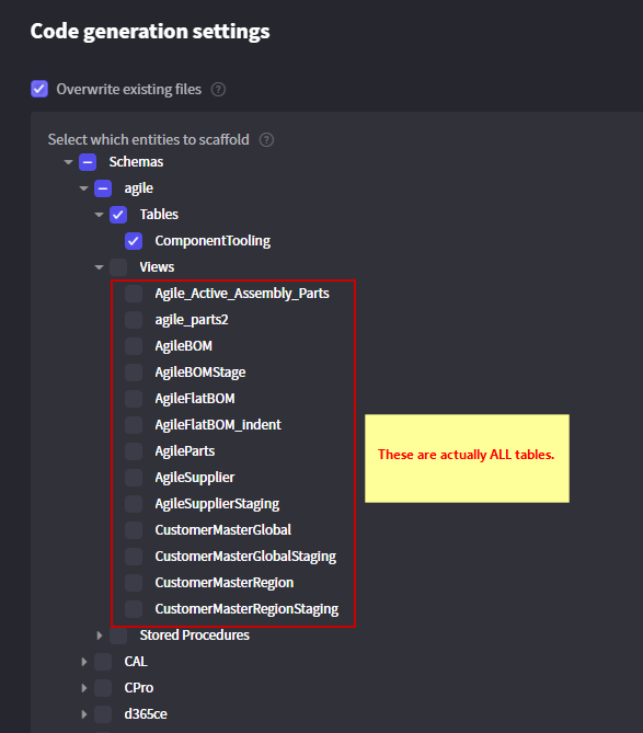Code Generation Confuses Tables With Views In Ms Sql Radzen Blazor