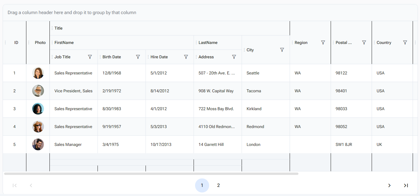 Child RadzenDataGrid columns do not work - Radzen.Blazor Components - Radzen
