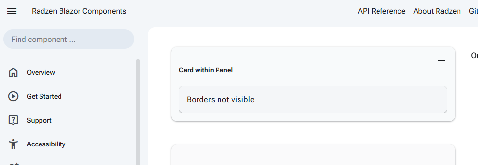 Card borders not displayed properly within a Panel - Radzen.Blazor ...