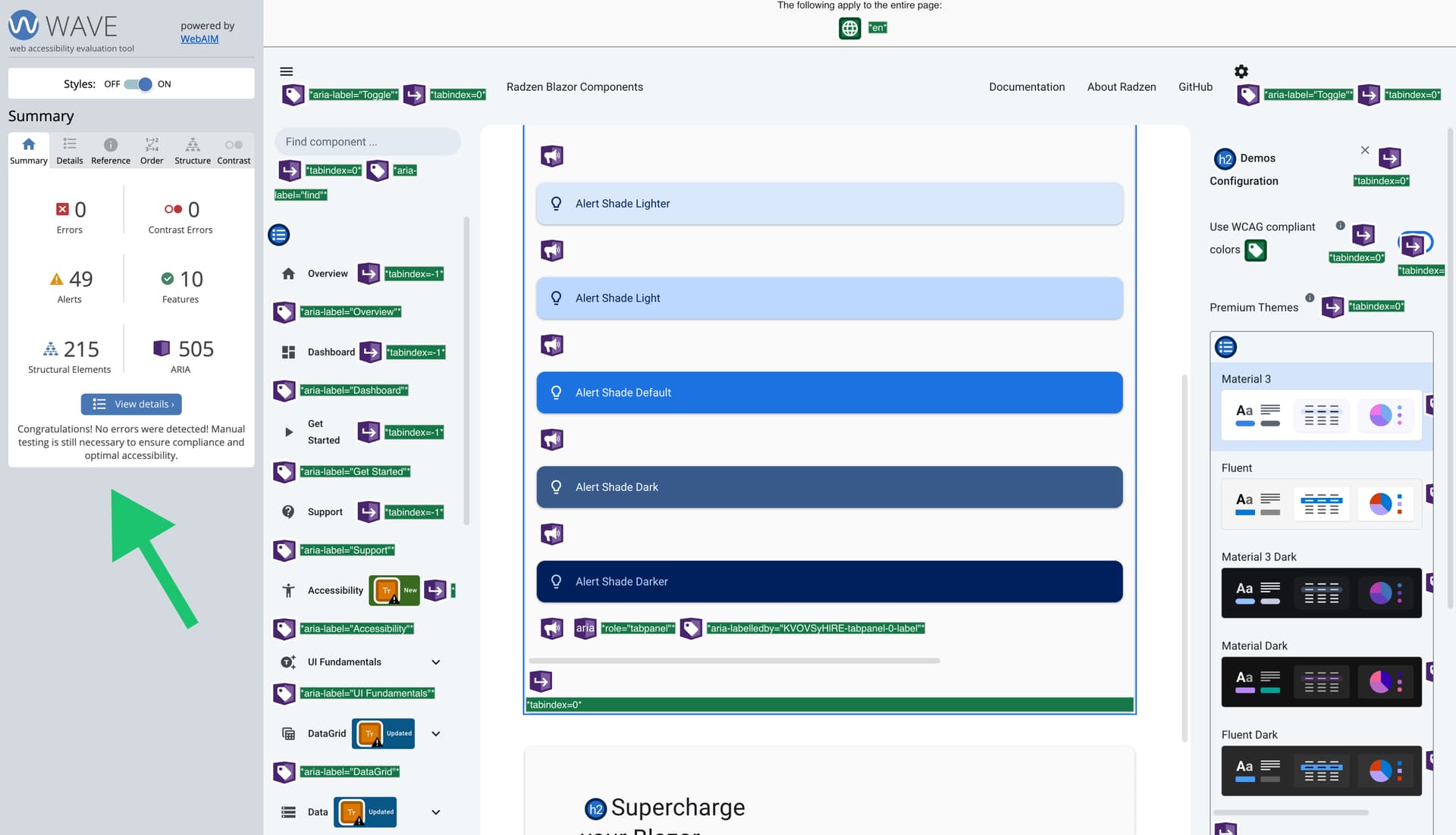Acessiblity Live Regions - Radzen.Blazor Components - Radzen