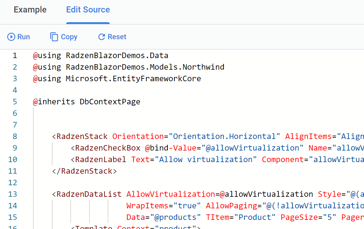 Datalist AllowVirtualization adds cards on each side - Radzen.Blazor ...