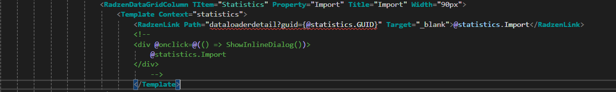 Passing data through RadzenLink - Radzen.Blazor Components - Radzen