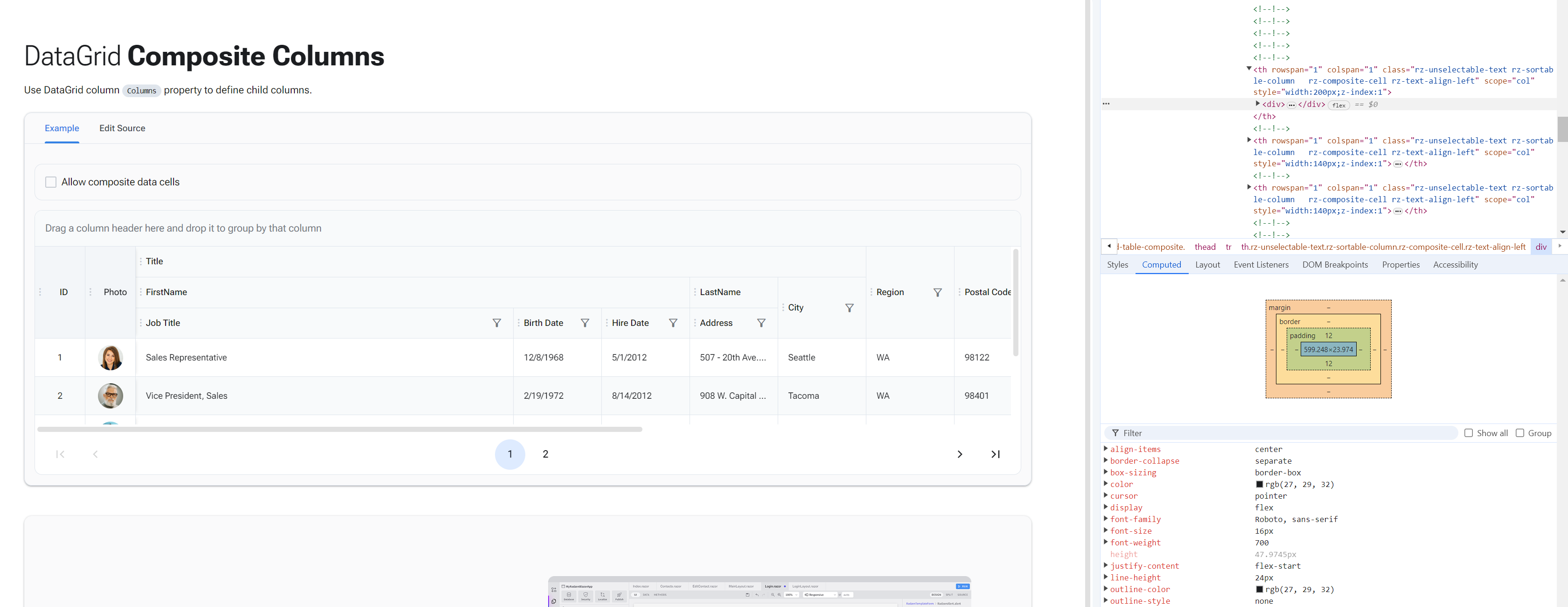 Composite Column width bug - Radzen.Blazor Components - Radzen