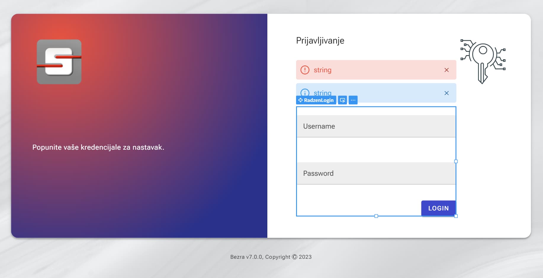 LoginLayout - Radzen.Blazor Components - Radzen