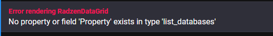 No property or field 'Property' Error on Radzen DataGrid - Radzen.Blazor Components - Radzen
