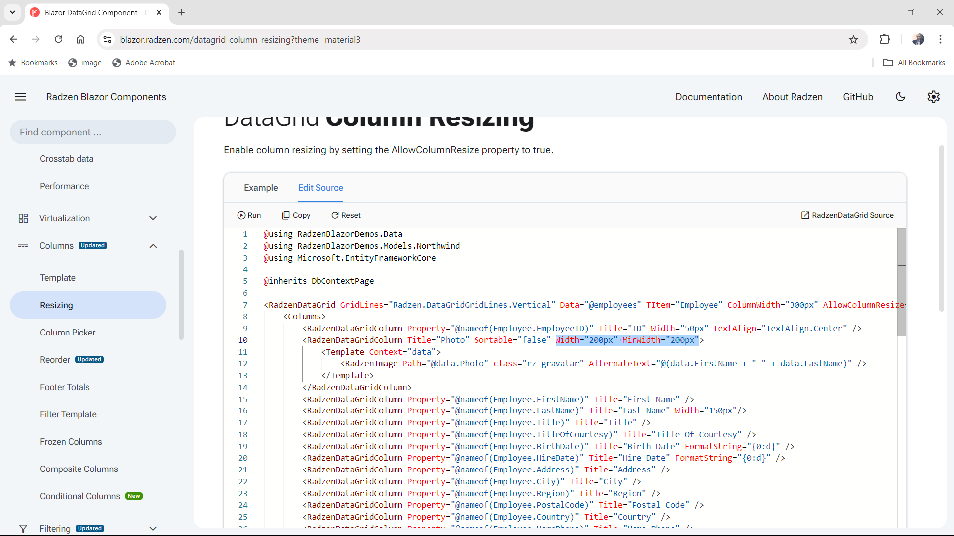Datagrid resize column but set minwidth based on header content ... Datagrid resize column but set minwidth based on header content ...