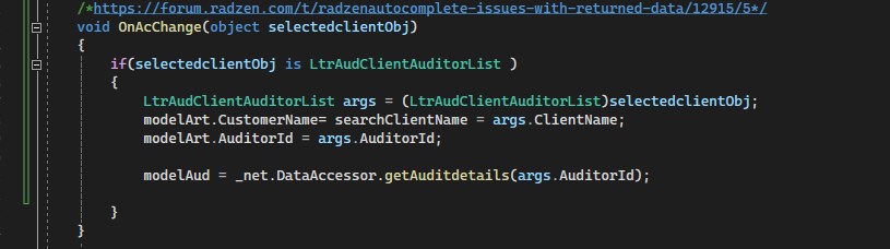 AutoComplete Change event : Pass a context object as parameter - Radzen ... AutoComplete Change event : Pass a context object as parameter - Radzen ...