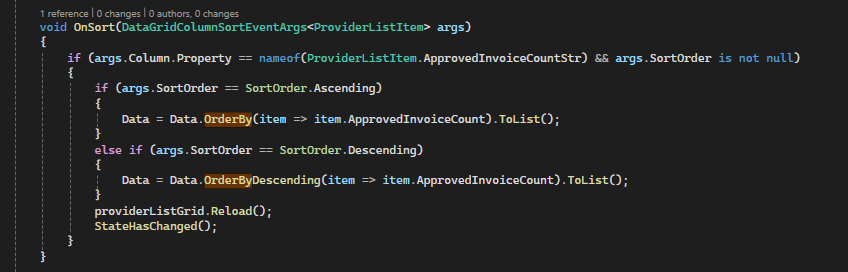 Radzen Datagrid Onsort Doesn T Reflect Sorted Data On Ui Radzen Blazor Components Radzen