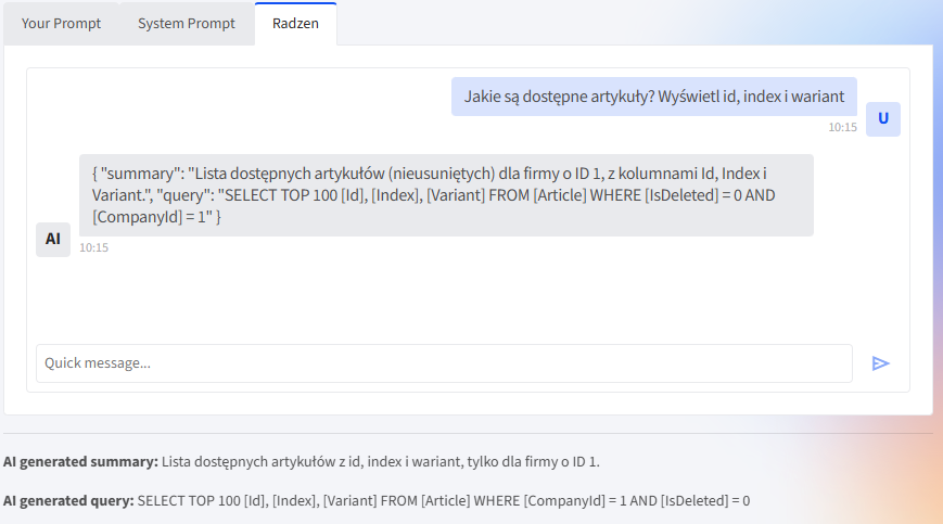 AI Chat and service - Radzen.Blazor Components - Radzen