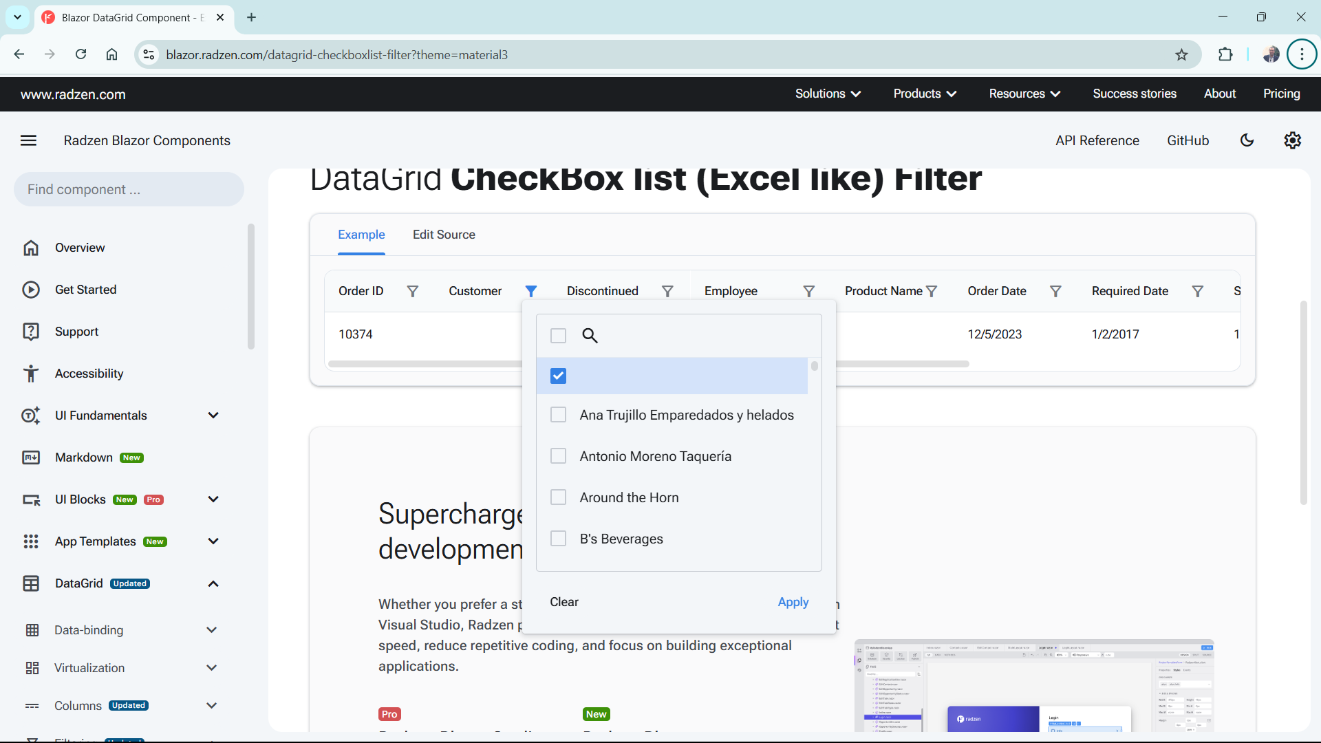 Filtering/Sorting Datagrid on nested object property crashes when there are null items - Radzen ...