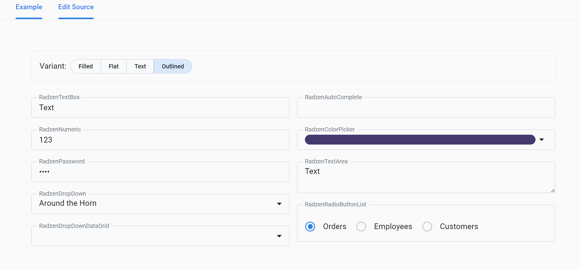 RadzenFormField different - Radzen.Blazor Components - Radzen